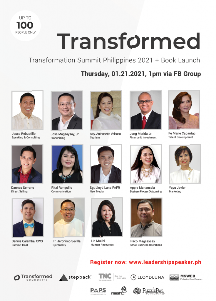Transformation Summit Philippines 2021 ⋆ Public Speaking Training ...